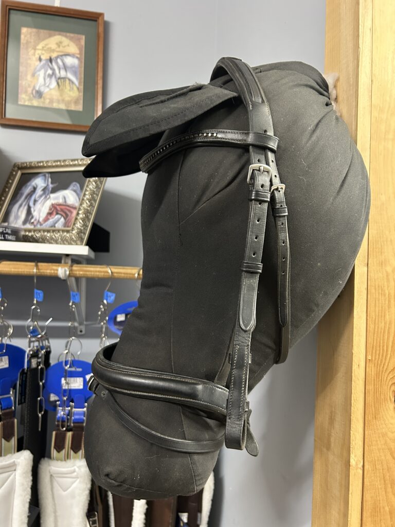 Wellfleet Monocrown Dressage Bridle – Crystal Browband, Full