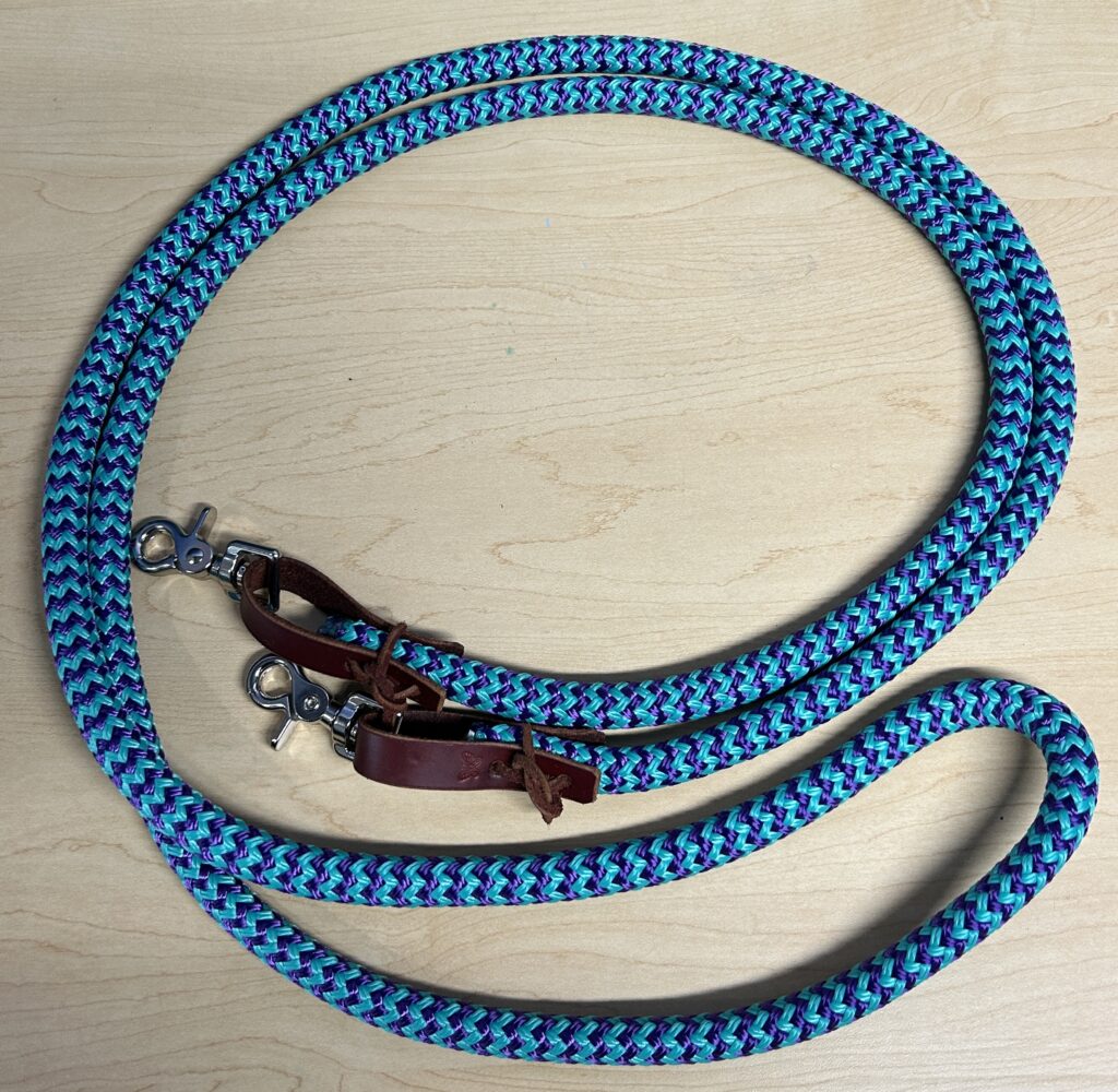 Custom Rope Reins With Waterloop Ends 1039CRLEcustomreinswlends