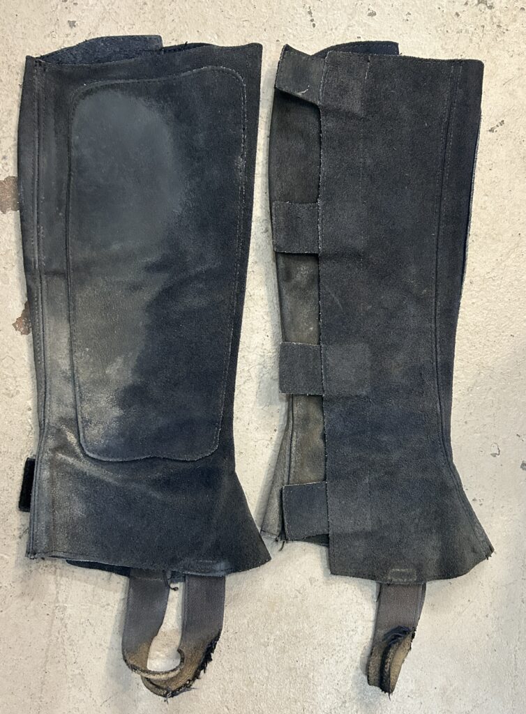 Suede Half Chaps With Velcro Closures 0492-74halfchaps25D